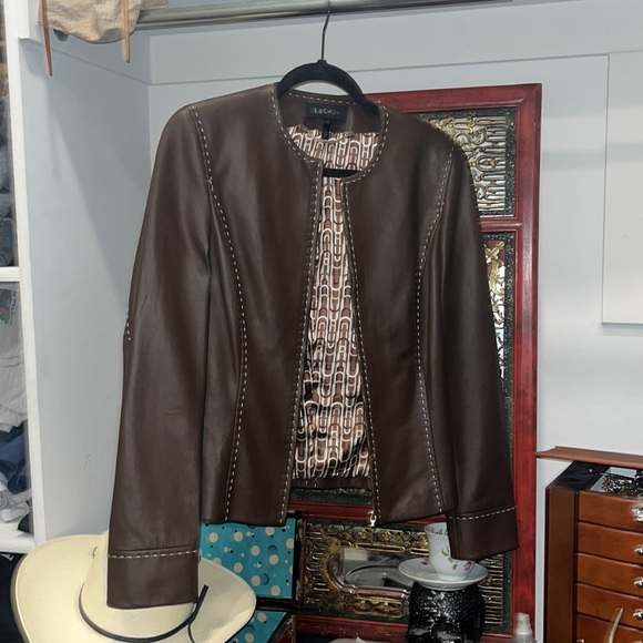 Escada | Jackets & Coats | Vintage Escada Leather Jacket Sz 38 | Poshmark